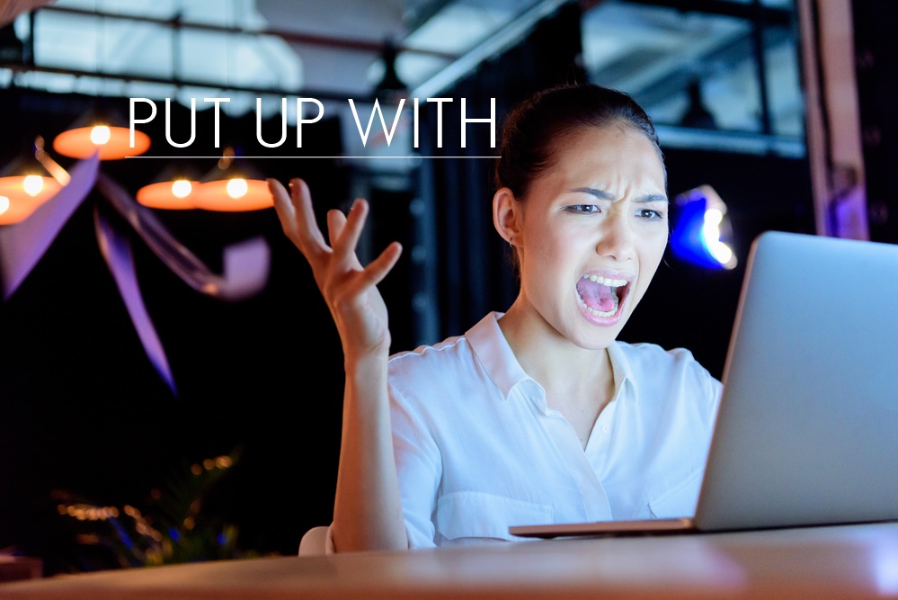 Phrasal Verb Put Up With - Learn how to use it - TeacherPrix